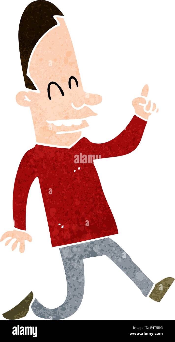 cartoon happy man pointing Stock Vector Image & Art - Alamy