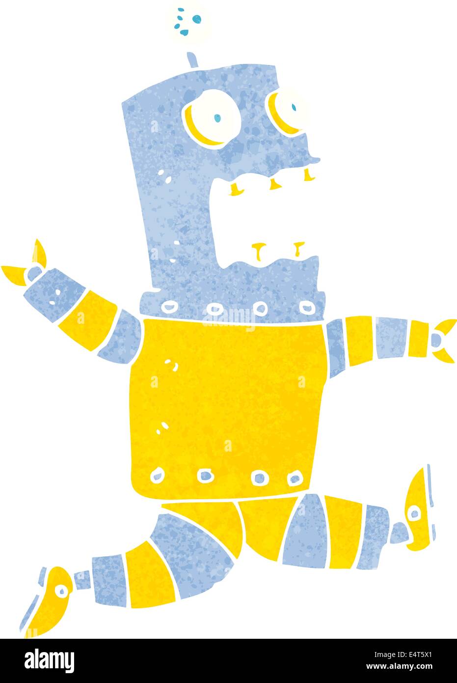 cartoon terrified robot Stock Vector Image & Art - Alamy