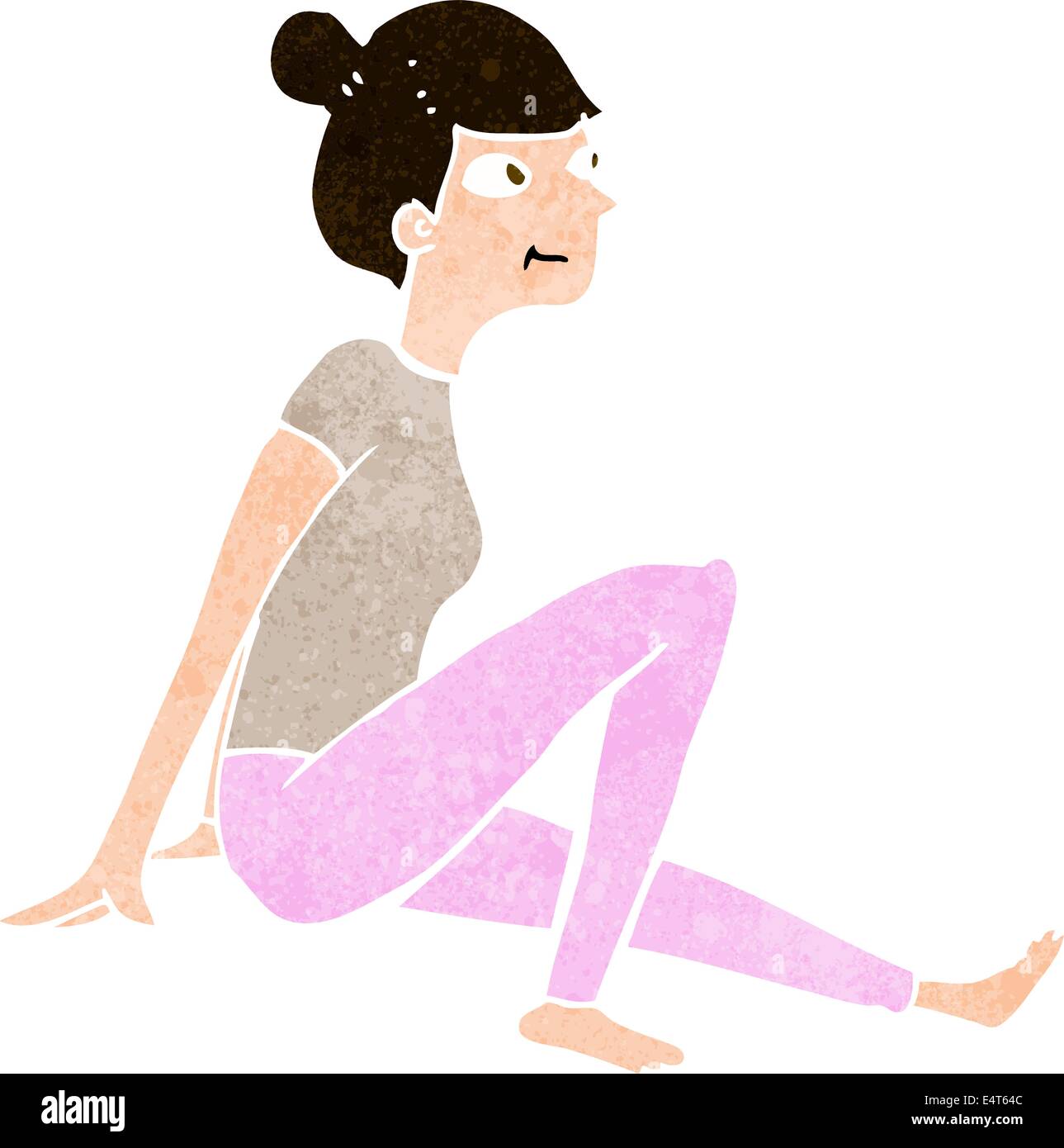 cartoon woman sitting Stock Vector Image & Art - Alamy