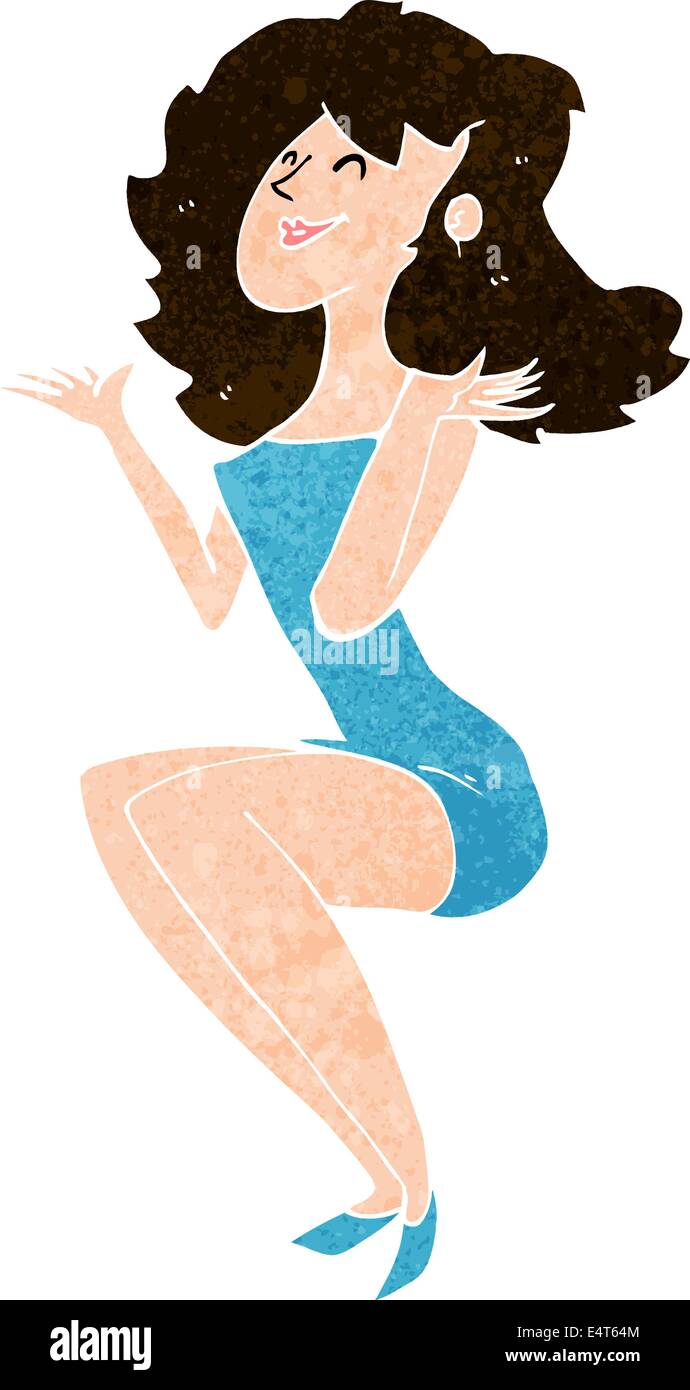 cartoon attractive woman sitting Stock Vector Image & Art - Alamy