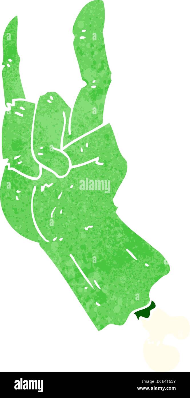 Rock gesture retro cartoon Stock Vector Images - Alamy