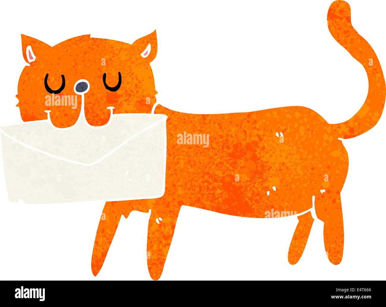 cartoon cat carrying letter Stock Vector Image & Art - Alamy