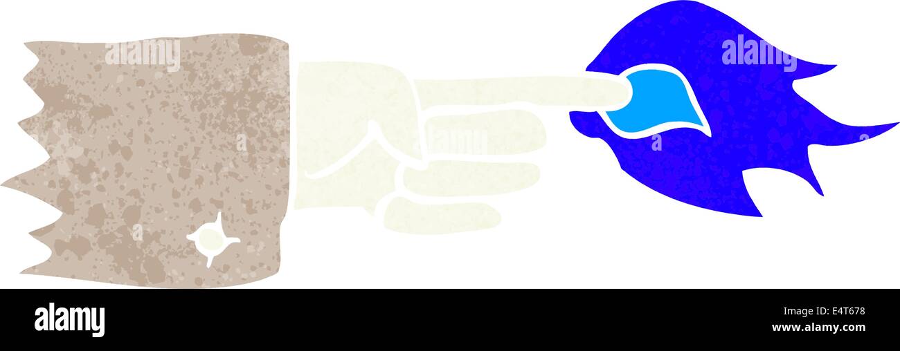 cartoon flaming pointing finger symbol Stock Vector Image & Art - Alamy