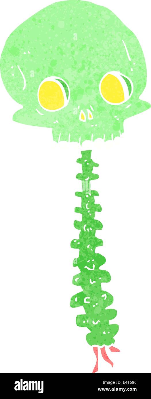 spooky cartoon skull and spine Stock Vector Image & Art - Alamy