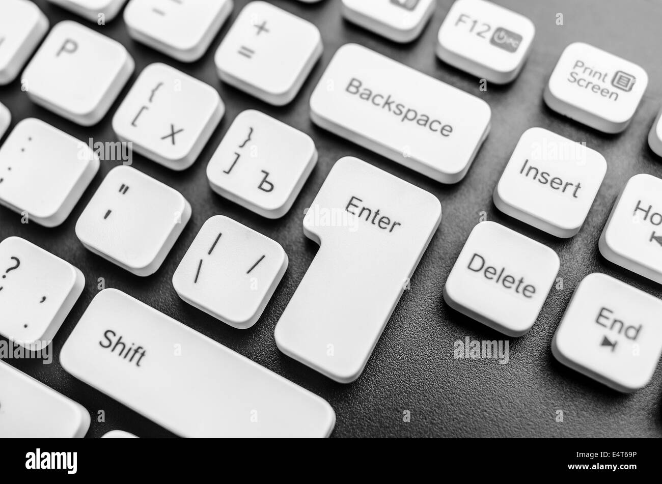 Close up fingers on the computer keyboard Stock Photo - Alamy