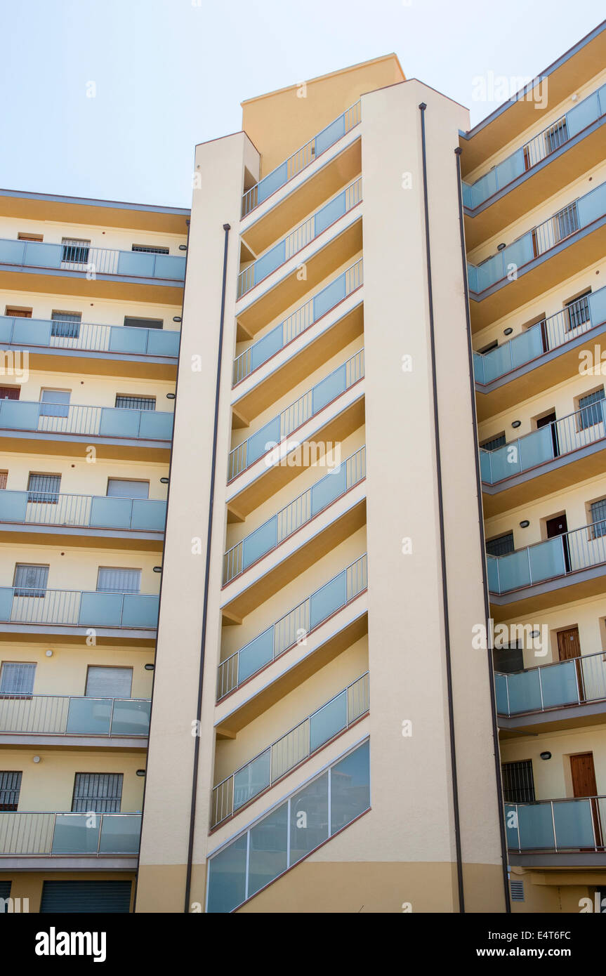 block of flats with steep stairs Stock Photo - Alamy