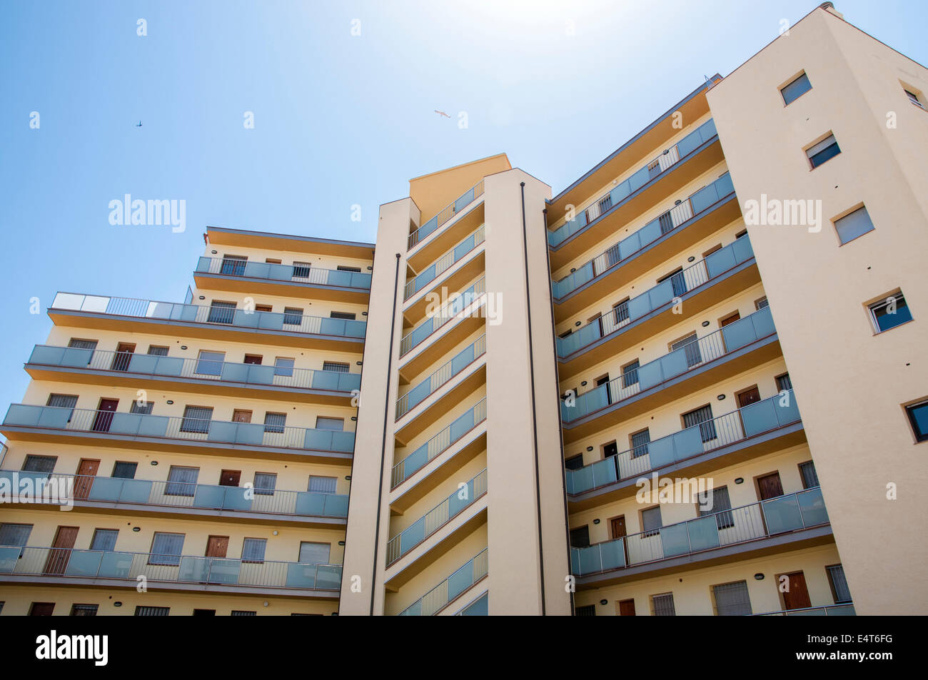 block of flats with steep stairs Stock Photo - Alamy