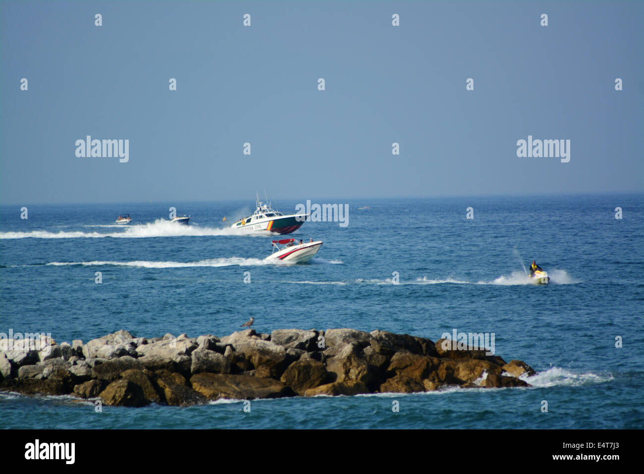 Gibraltar, 16th July 2014 - Spanish Guardia Civil patrol vessel heads ...
