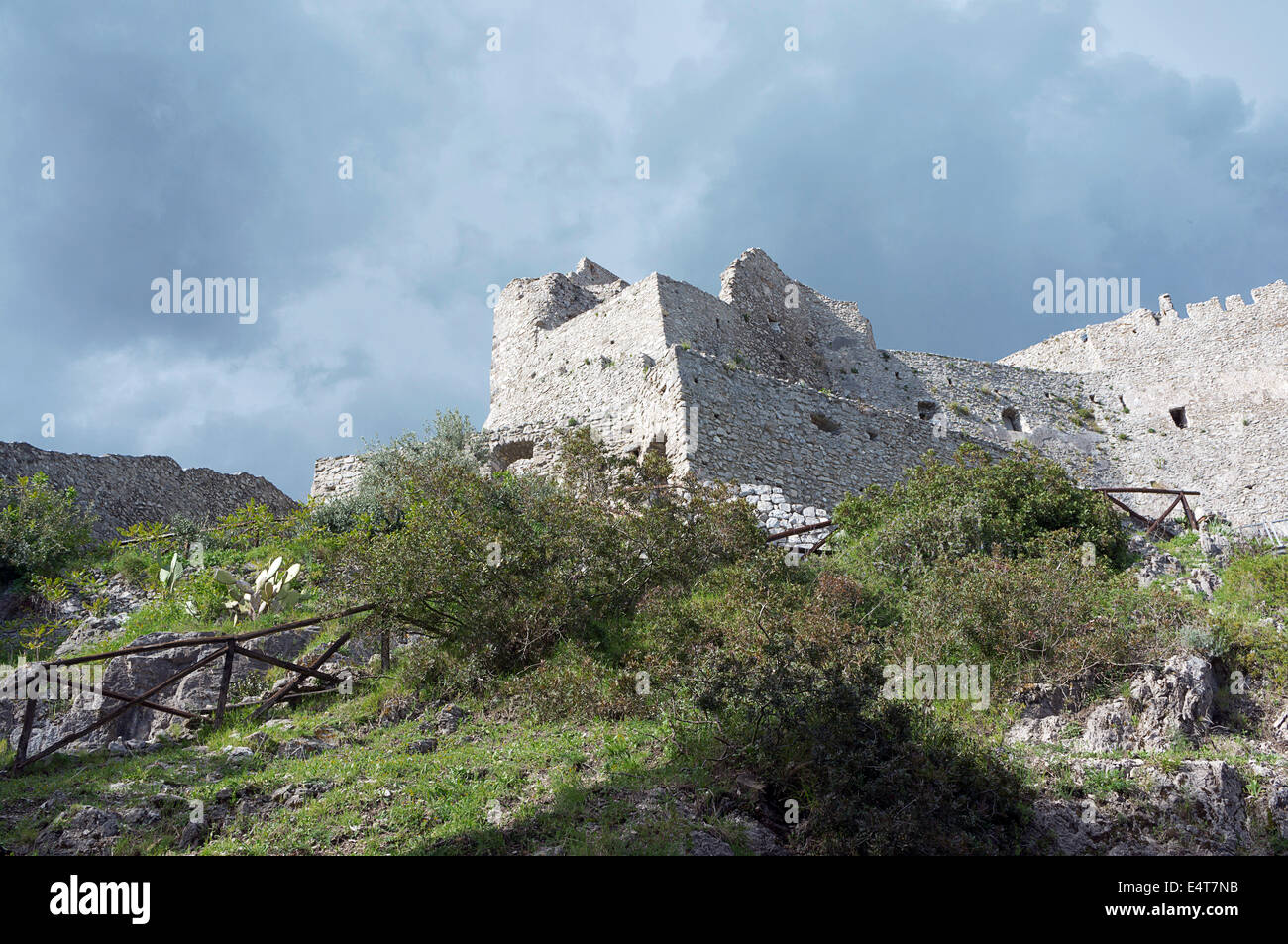 Salerno Arechi Castle - Amalfitana Coast - Amalfi Stock Photo - Alamy