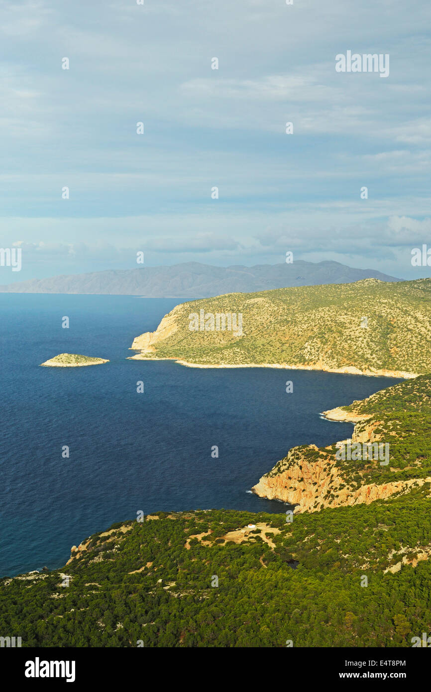 Coast at Monolithos and Aegean Sea, Rhodes, Dodecanese, Aegean Sea ...
