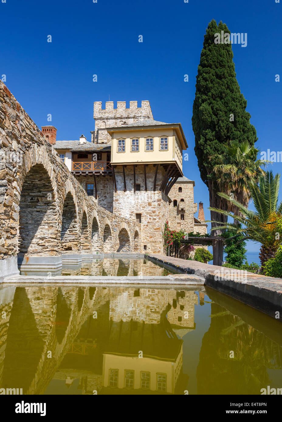 Stavronikita medieval monastery on Holy Mount Athos Stock Photo - Alamy