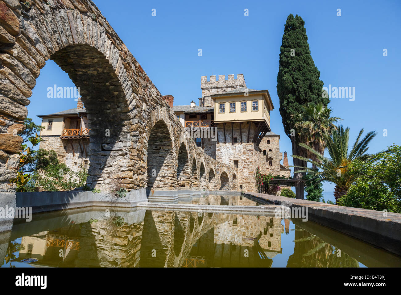 Stavronikita medieval monastery on Holy Mount Athos Stock Photo - Alamy