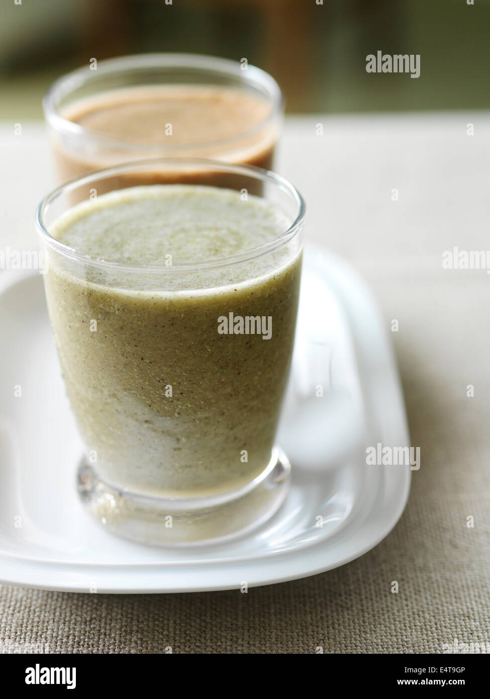 Close-up of Two Smoothies, Studio Shot Stock Photo - Alamy