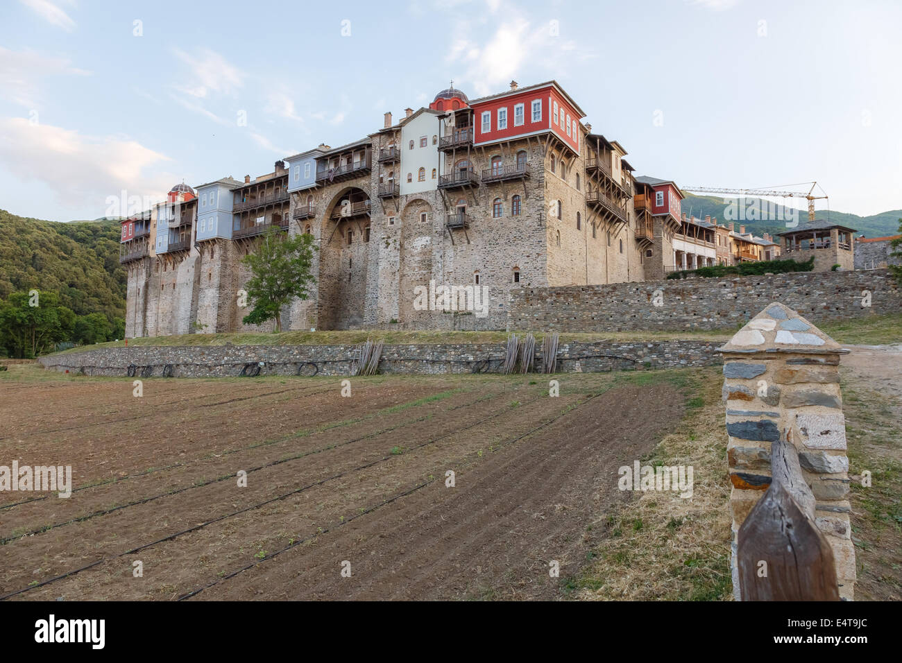 Iviron medieval monastery on Holy Mount Athos Stock Photo - Alamy