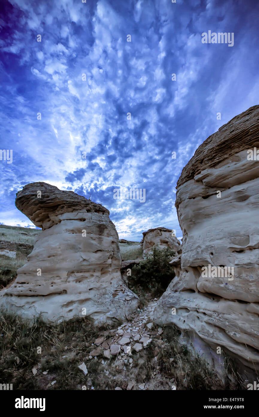 Writing On Stone Provincial Park, near Milk River Alberta Canada Stock ...