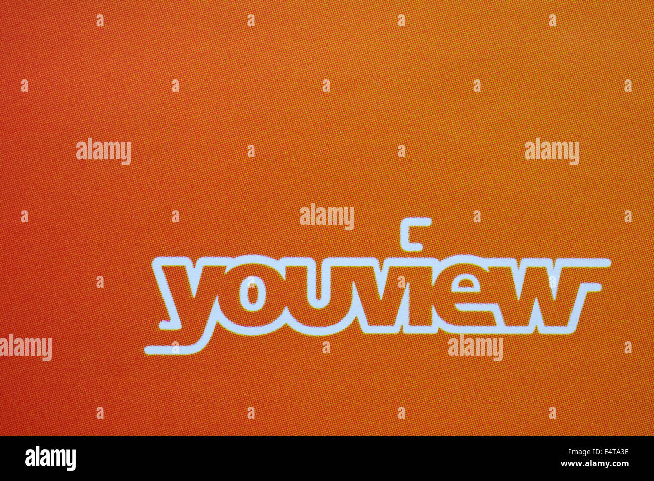 youview logo on orange background Stock Photo - Alamy