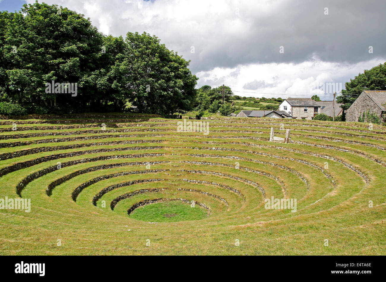 gwennap pit, a methodist preaching arena at st.day near redruth in ...