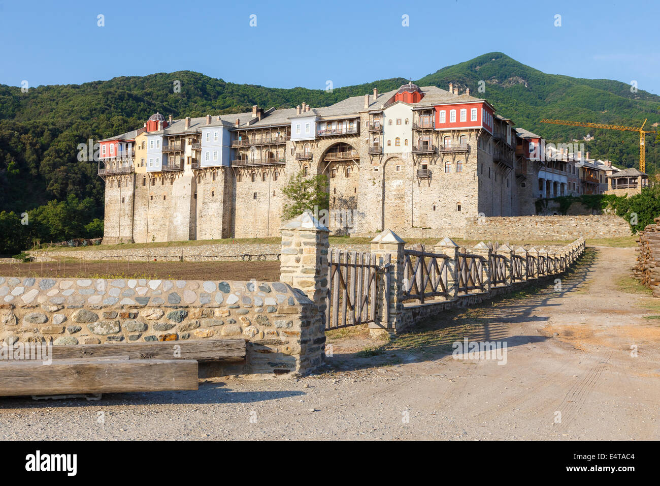 Iviron medieval monastery on Holy Mount Athos Stock Photo - Alamy