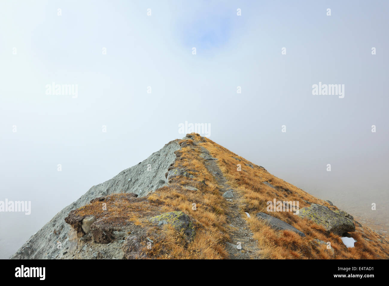 Path with Clouds on Glacier Moraine, Findeln Glacier, Findeln, Zermatt ...
