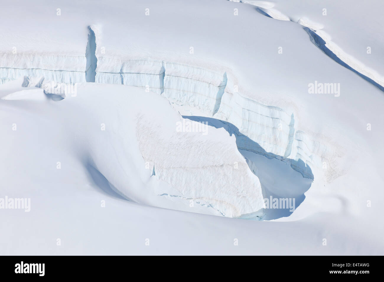 Ice of Aletsch Glacier, Lauterbrunnen, Grindelwald, Alps, Berne ...