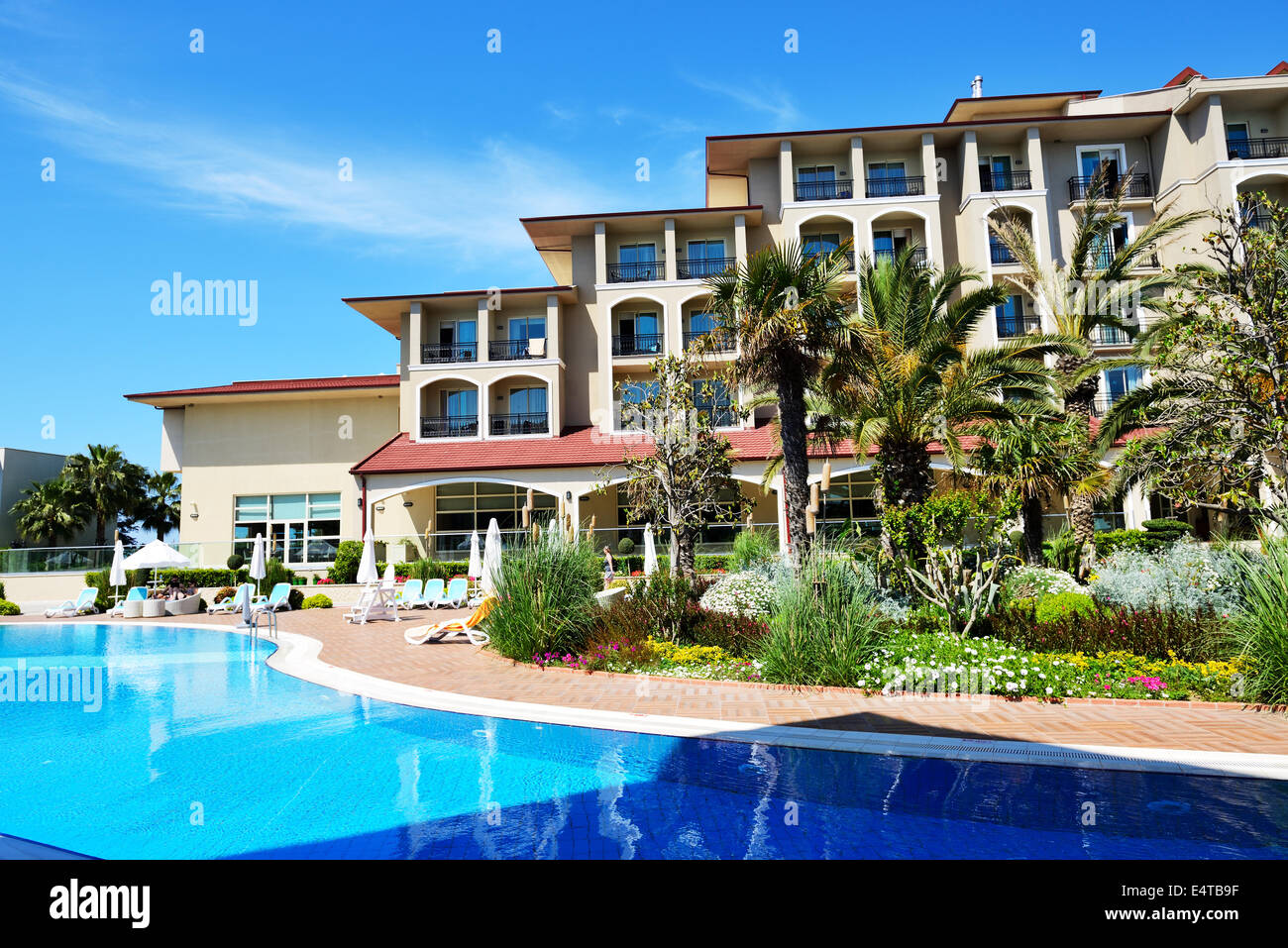 Swimming pool at luxury hotel, Antalya, Turkey Stock Photo - Alamy
