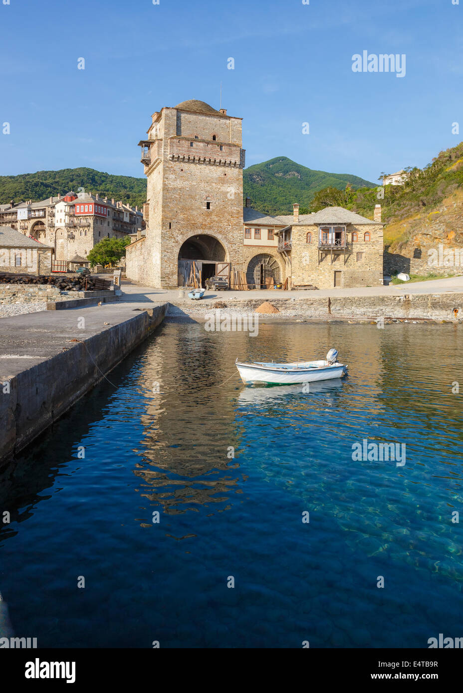 Iviron medieval monastery on Holy Mount Athos Stock Photo - Alamy