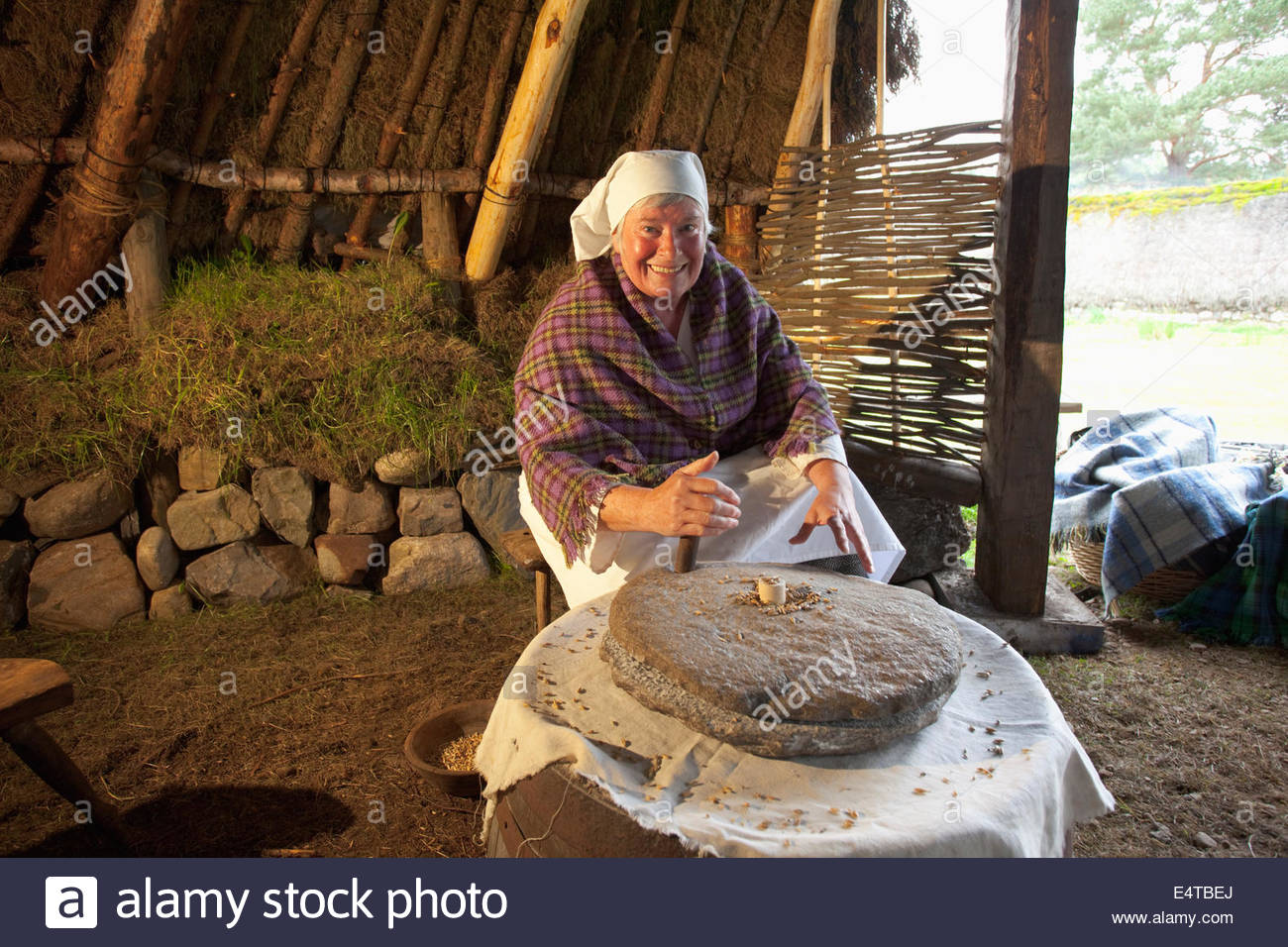 Woman In Traditional Costume Demonstrates High Resolution Stock ...