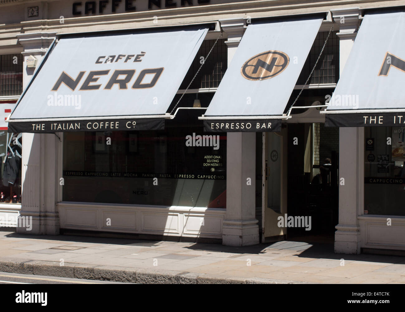 Cafe Nero awning Stock Photo - Alamy