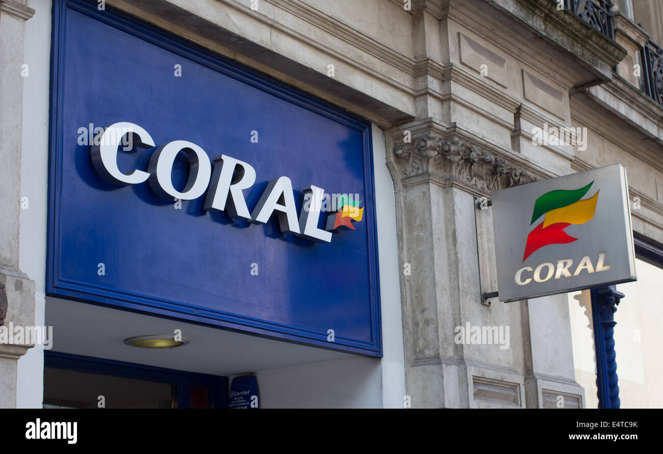 Coral bookmakers sign hi-res stock photography and images - Alamy