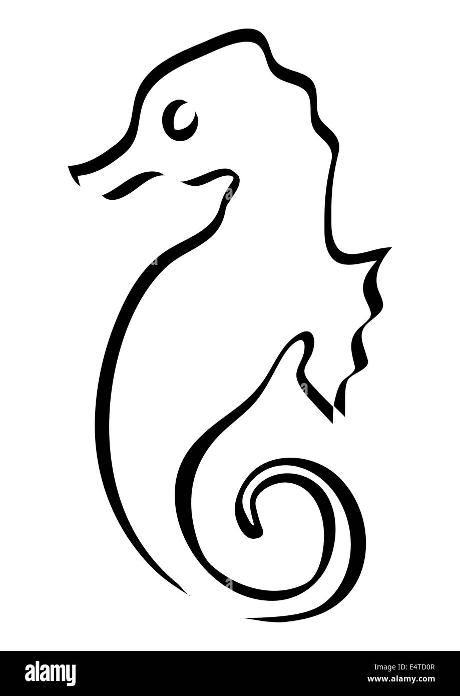 Illustration of fish Black and White Stock Photos & Images - Alamy