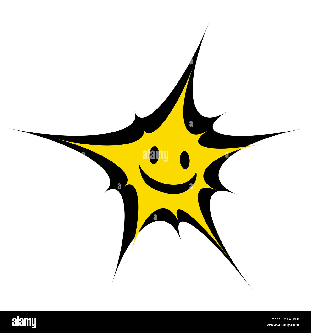 Happy star logo Stock Photo - Alamy
