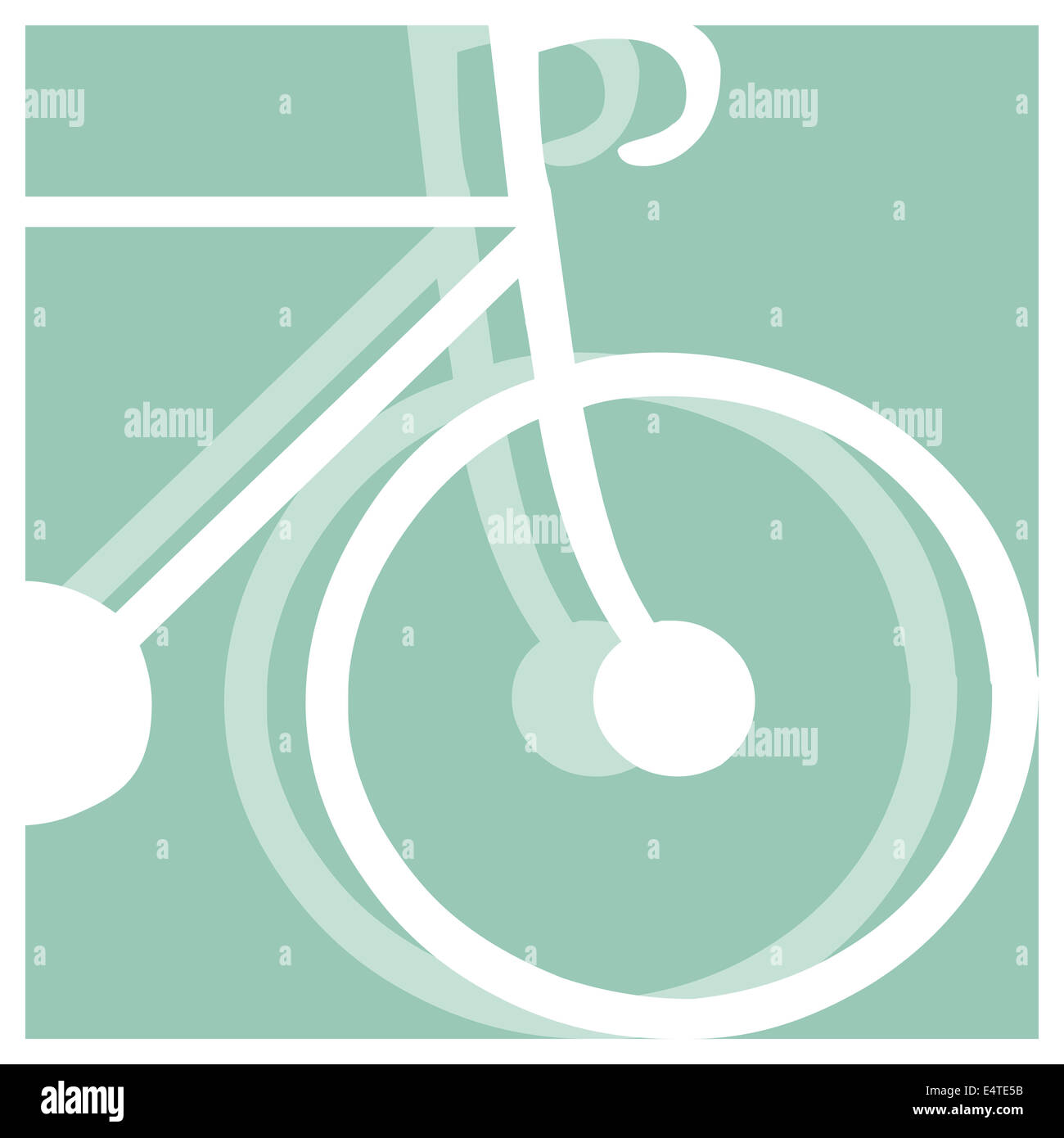 Bike symbol pictogram Cut Out Stock Images & Pictures - Alamy