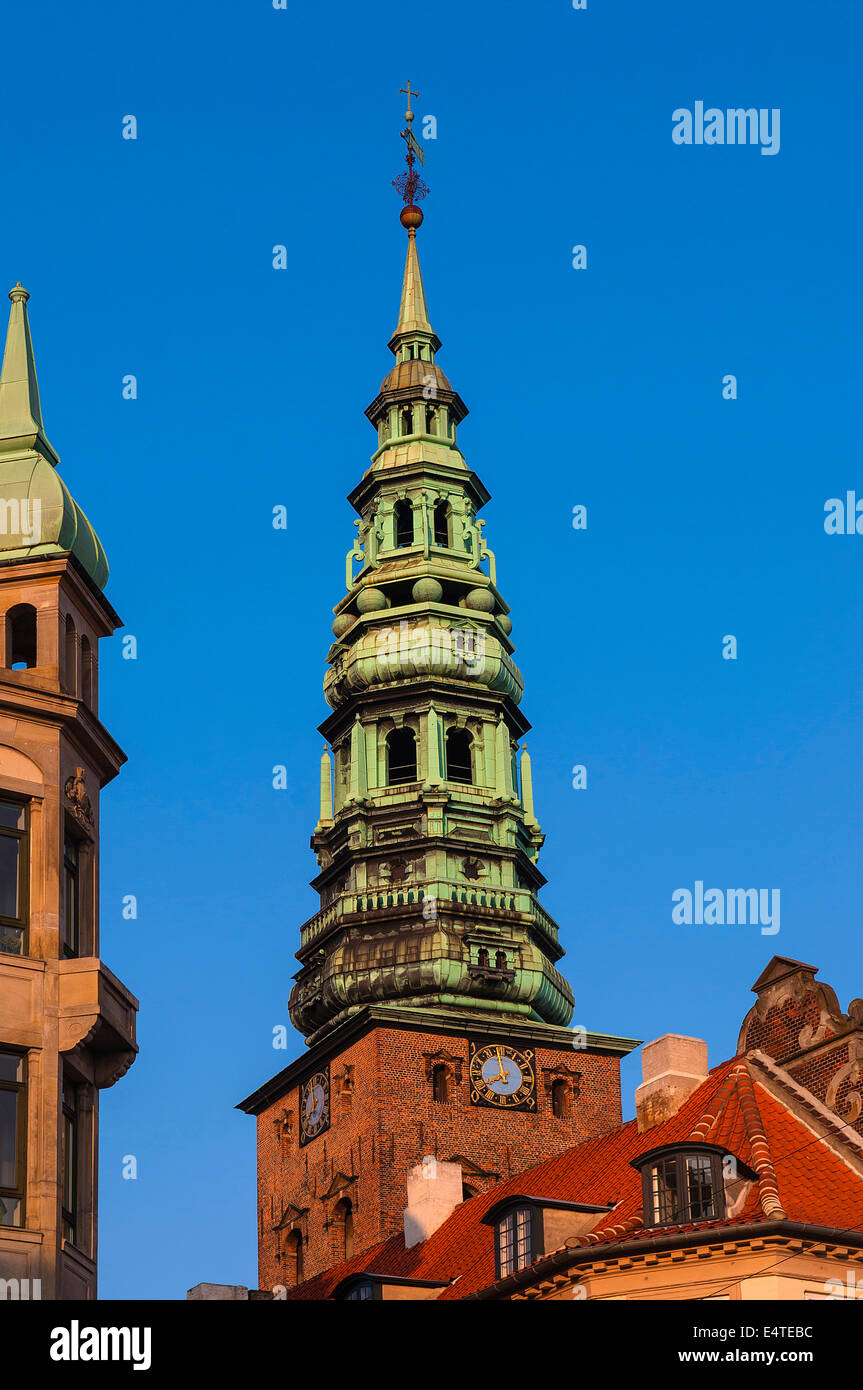 Clock Tower, Amagertorv, Stroget, Copenhagen, Denmark Stock Photo - Alamy