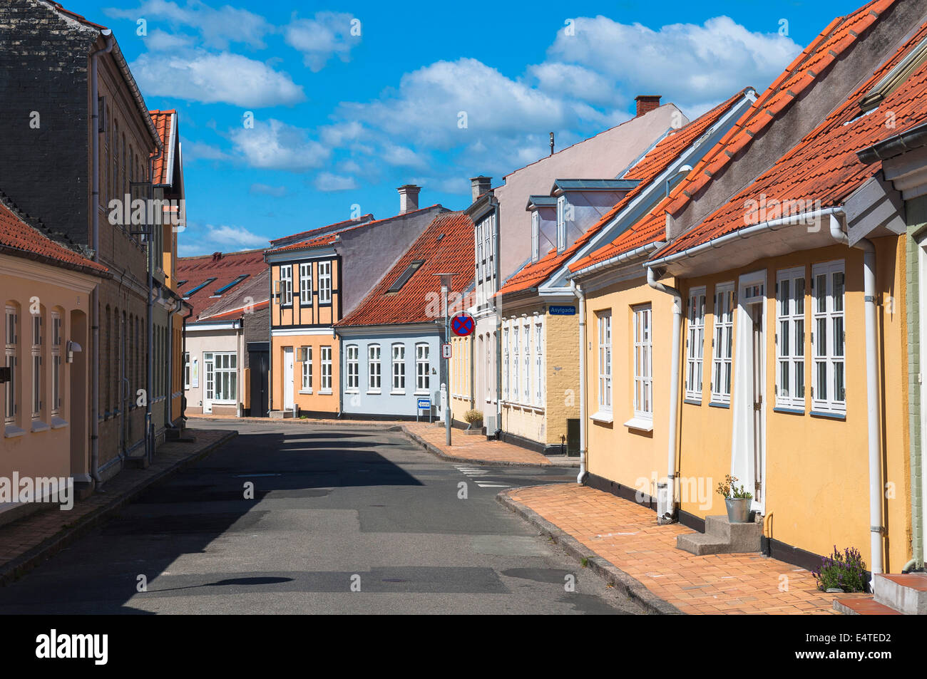 Row of Houses, Kerteminde, Fyn Island, Denmark Stock Photo - Alamy