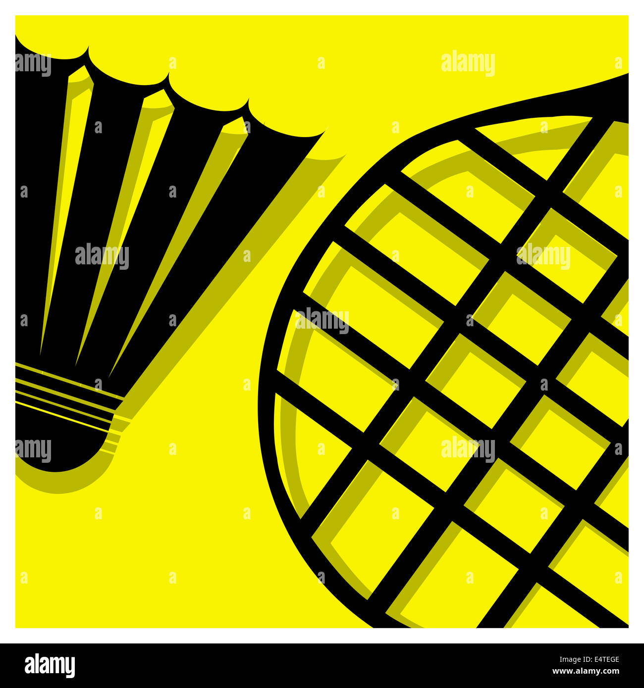 Shuttle playing badminton Cut Out Stock Images & Pictures - Alamy