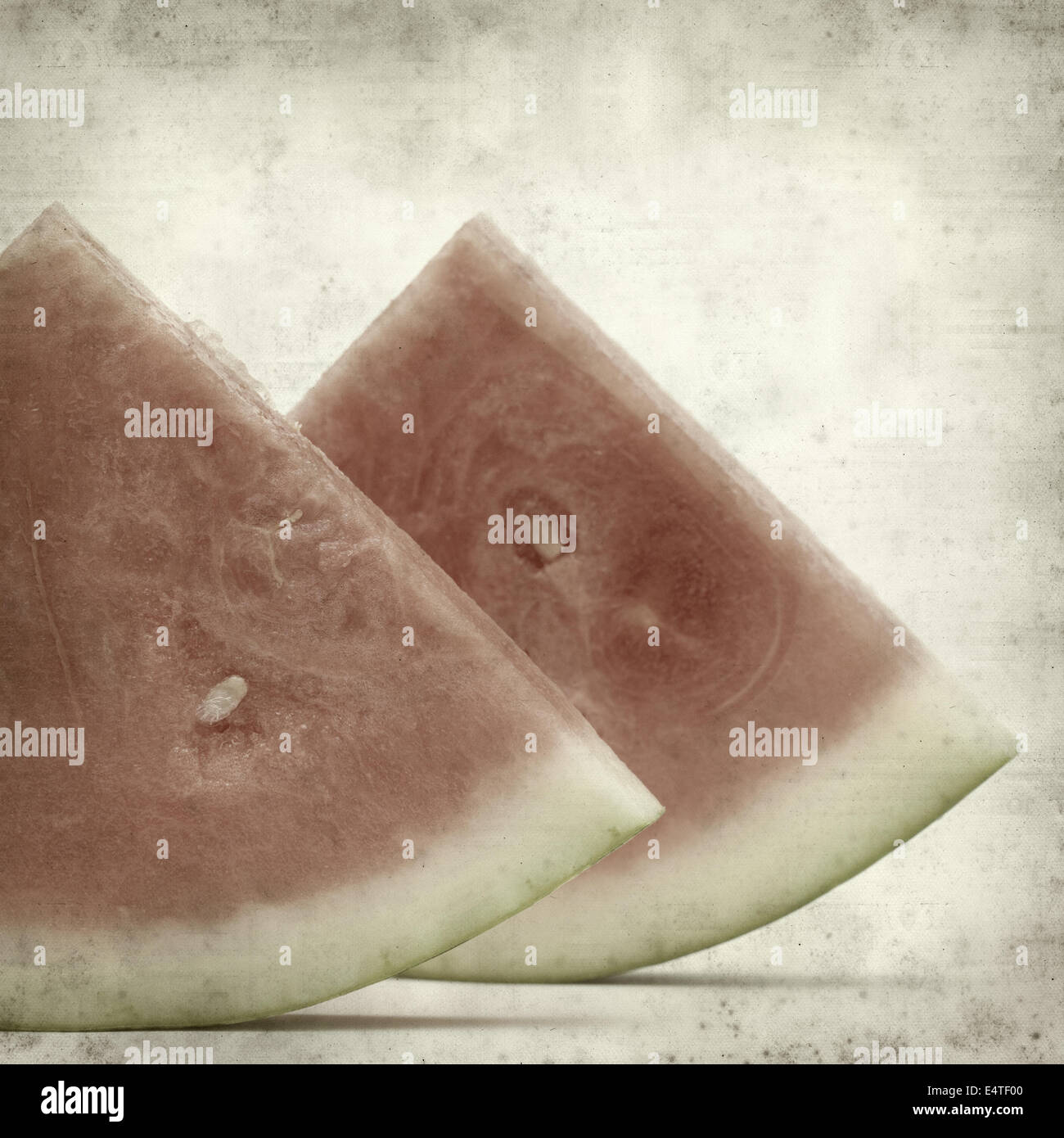 textured old paper background with watermelon Stock Photo - Alamy