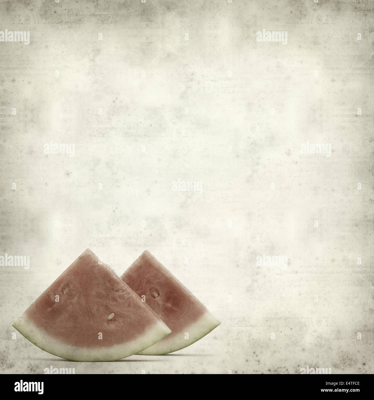 textured old paper background with watermelon Stock Photo - Alamy