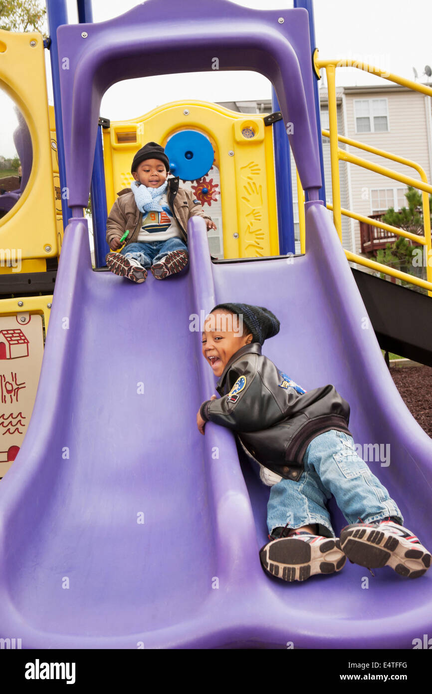 Two african american brothers play hi-res stock photography and images ...