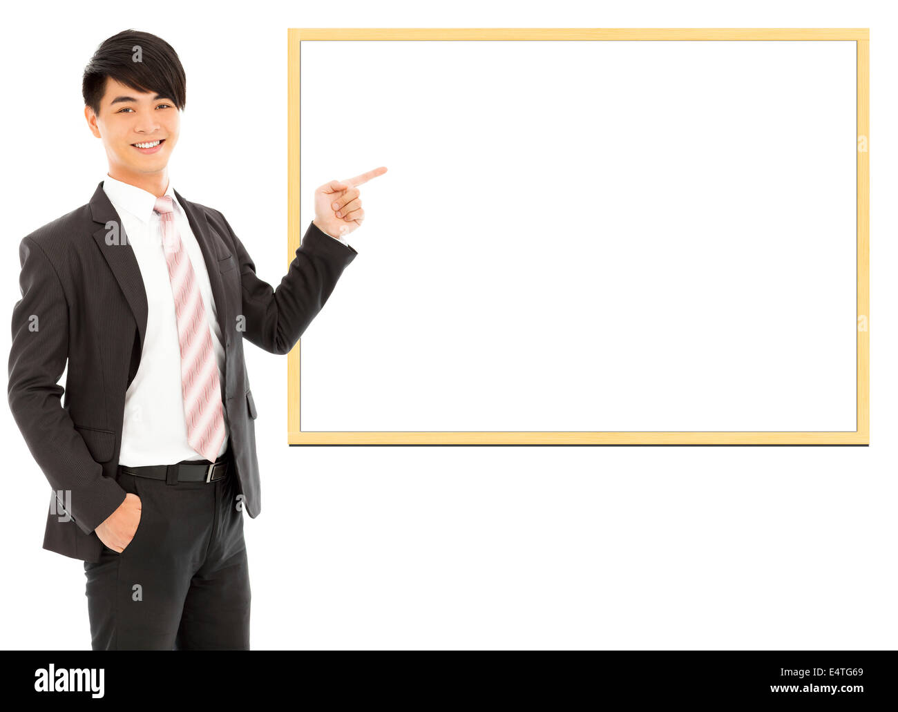 asian smiling businessman pointing blank board Stock Photo - Alamy asian smiling businessman pointing blank board Stock Photo - Alamy