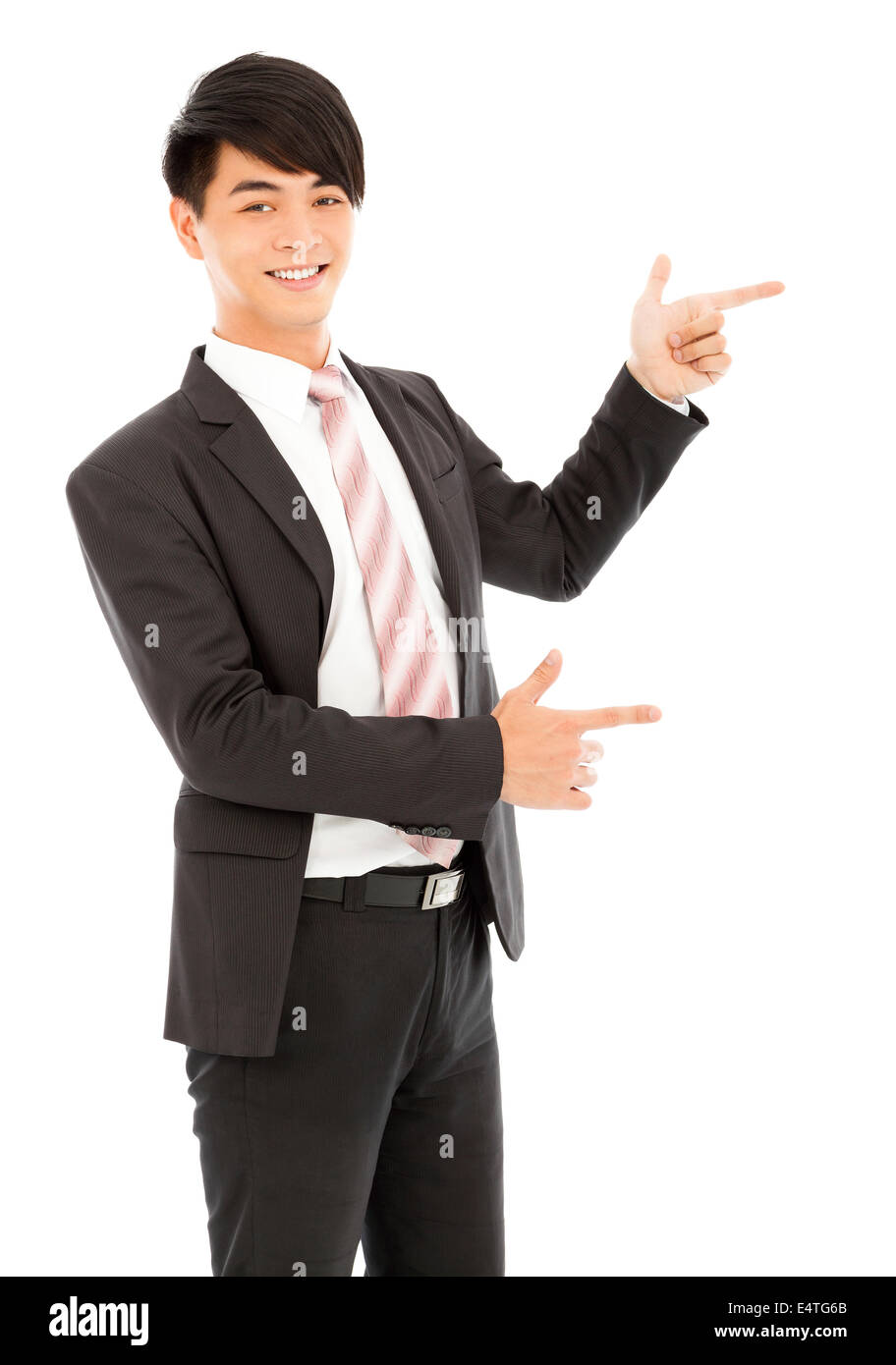 professional young business man finger to show something Stock Photo ...