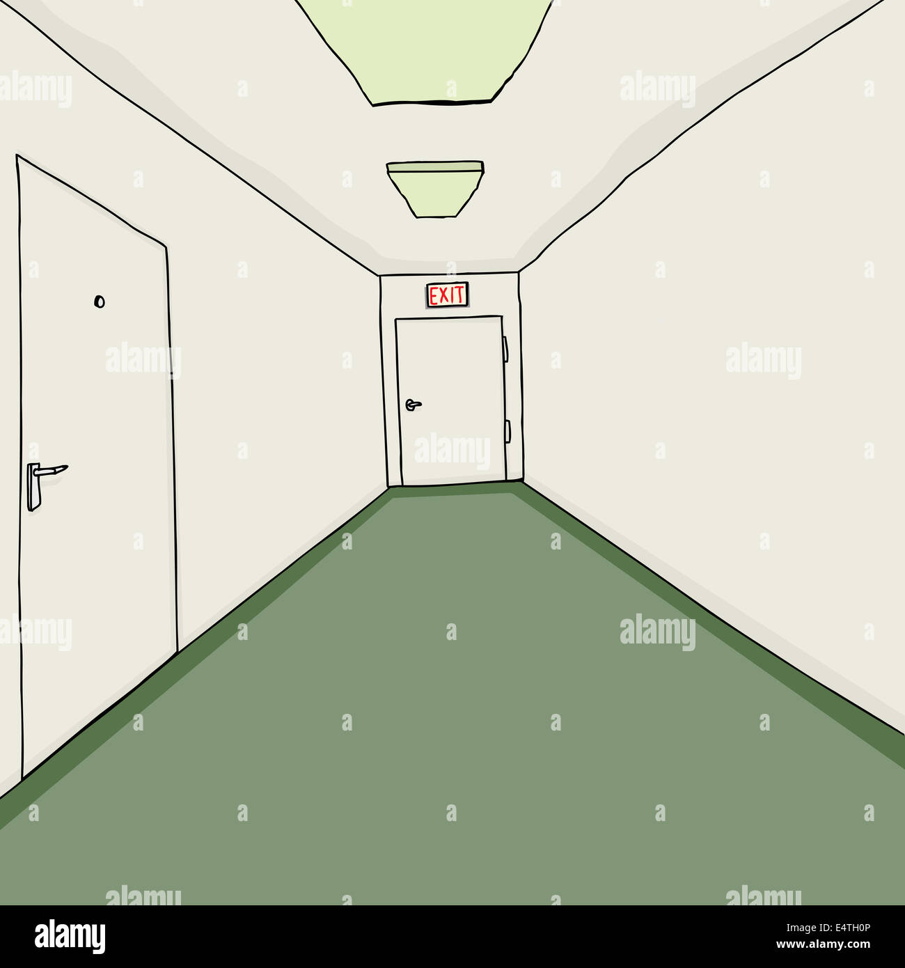 Cartoon green corridor background hi-res stock photography and images ...