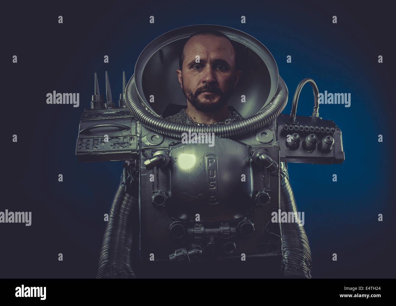 Humanoid robot man in space hi-res stock photography and images - Alamy