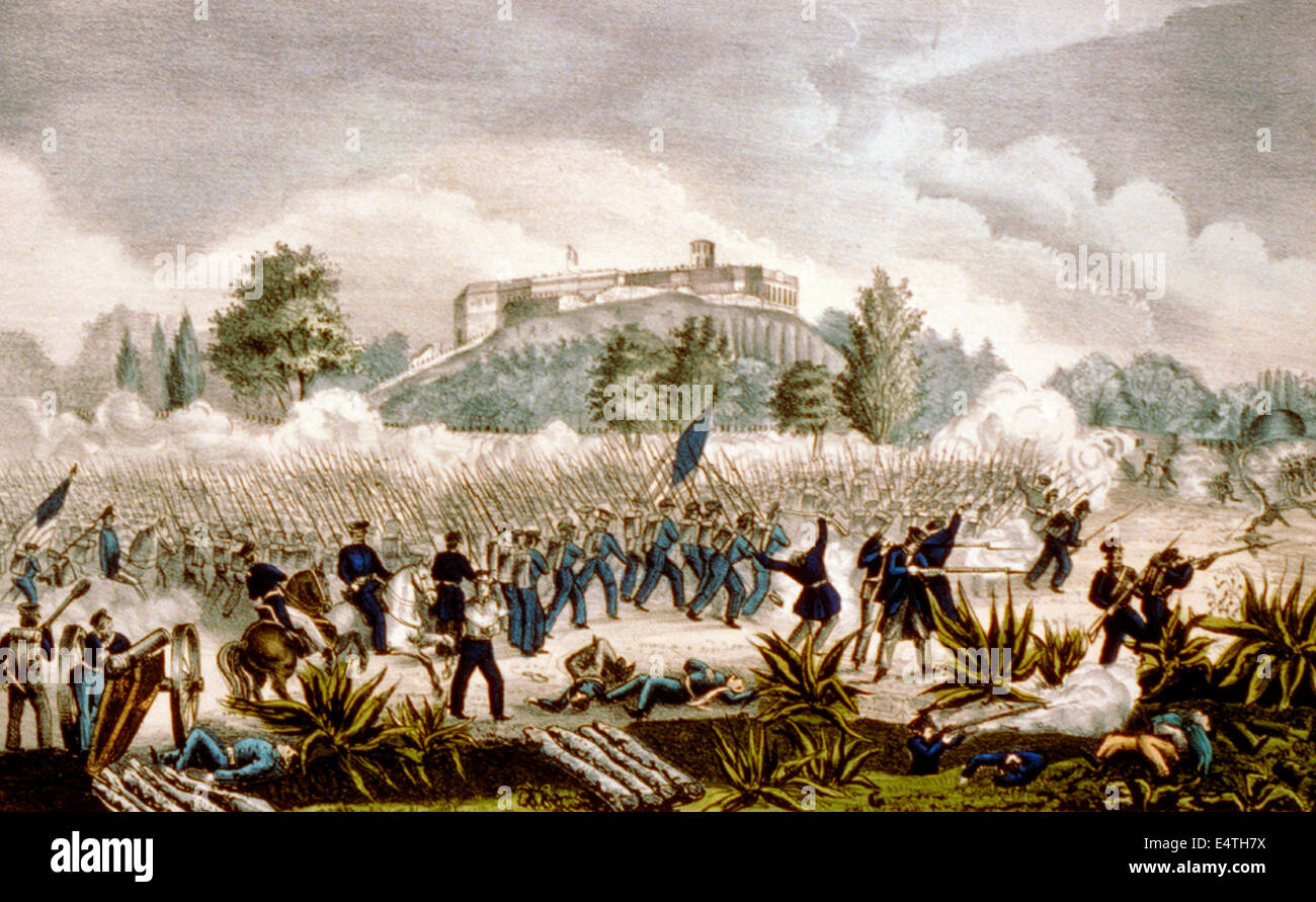 Attack on the Castle Chapultepec / Ataque del Castillo de Chapultepec ...