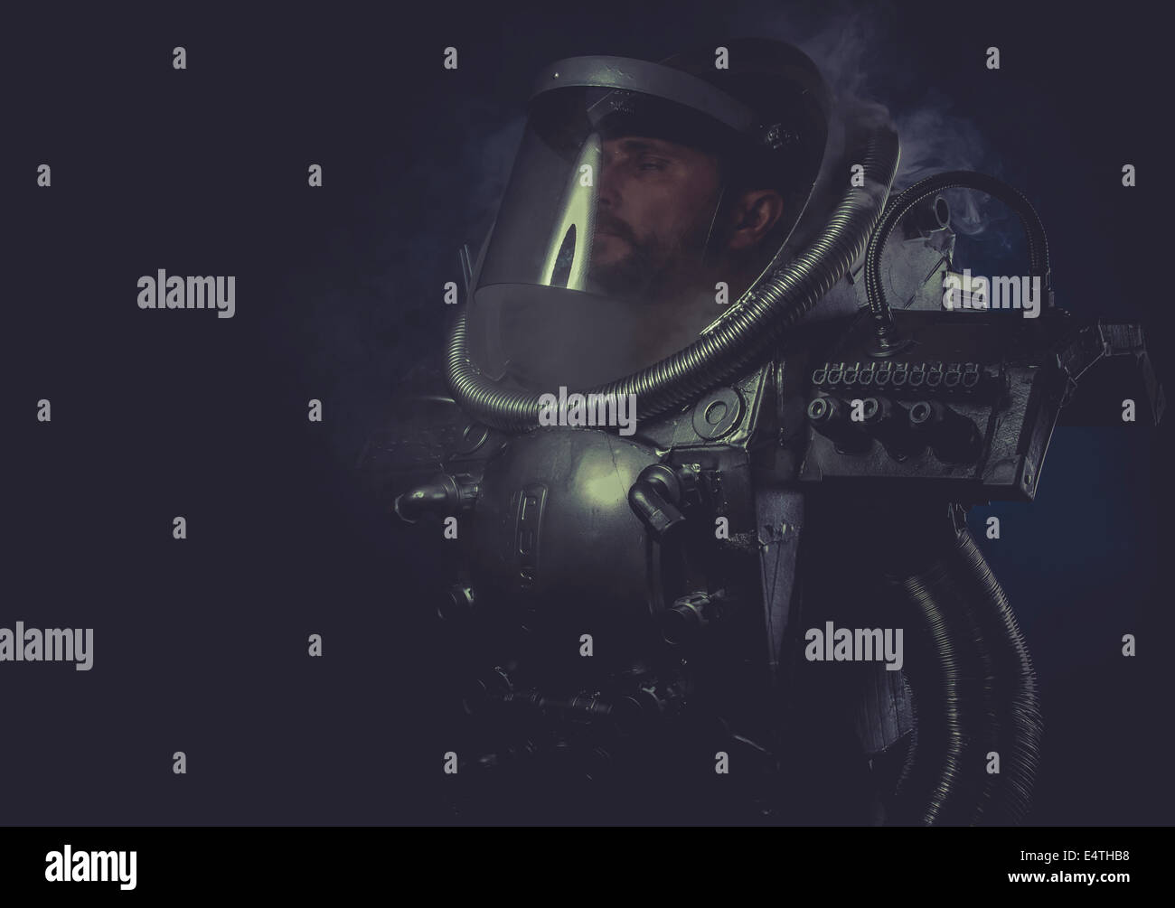 man with robotic armor, Starfighter Stock Photo - Alamy