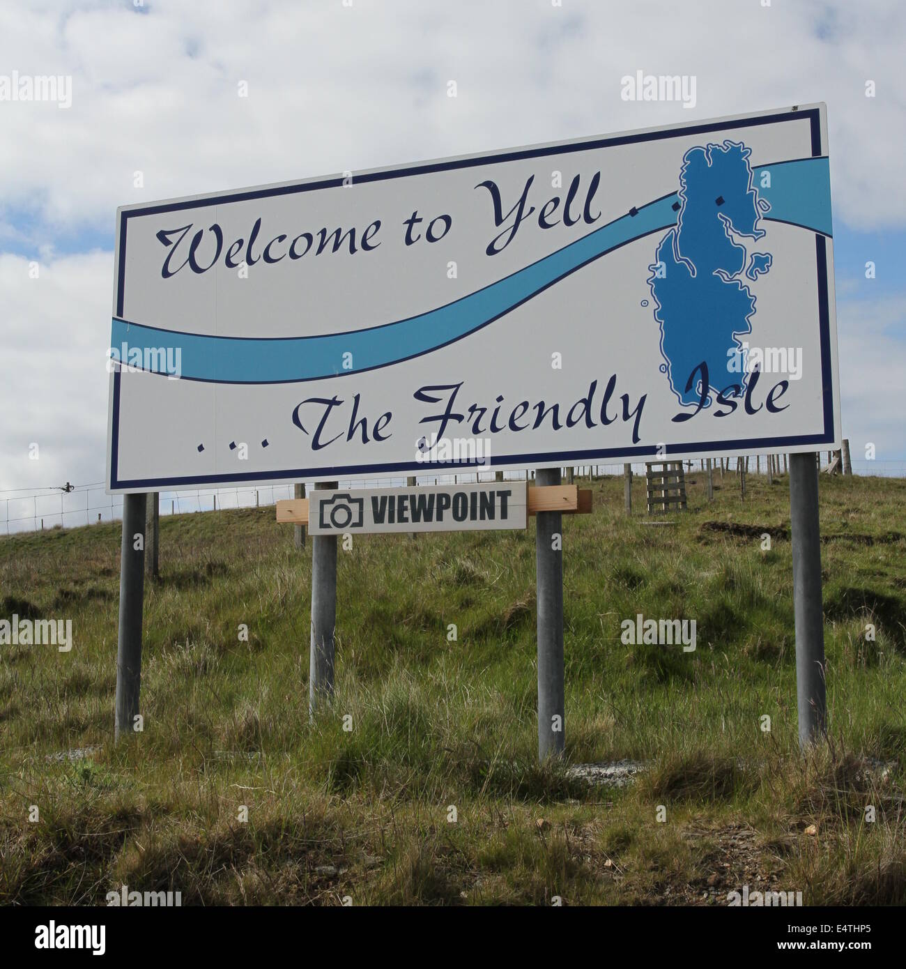 Welcome yell shetland scotland june hi-res stock photography and images ...