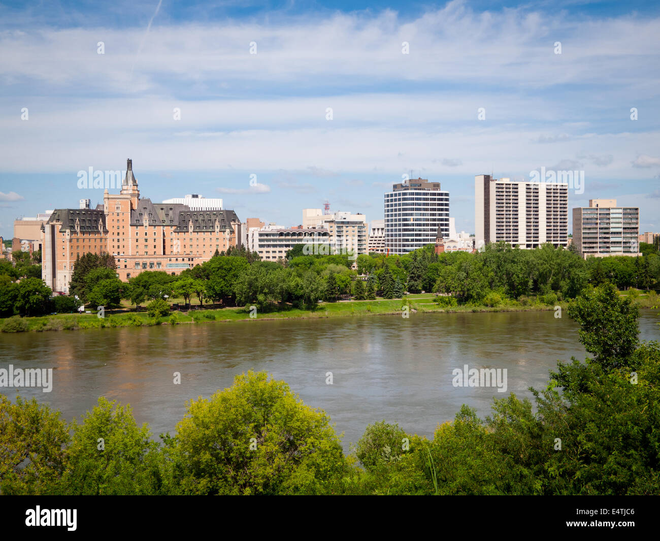 A summer view of the Delta Bessborough Hotel, Saskatoon, Saskatchewan ...