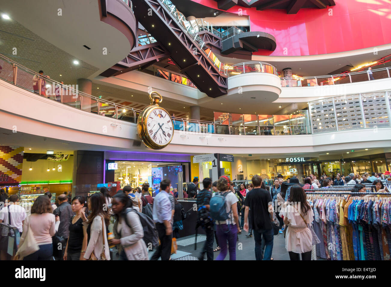 Clock melbourne central mall melbourne hi-res stock photography and ...