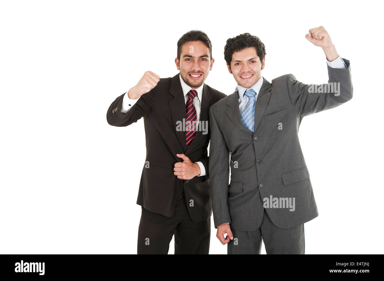 two elegant men in suits posing Stock Photo - Alamy