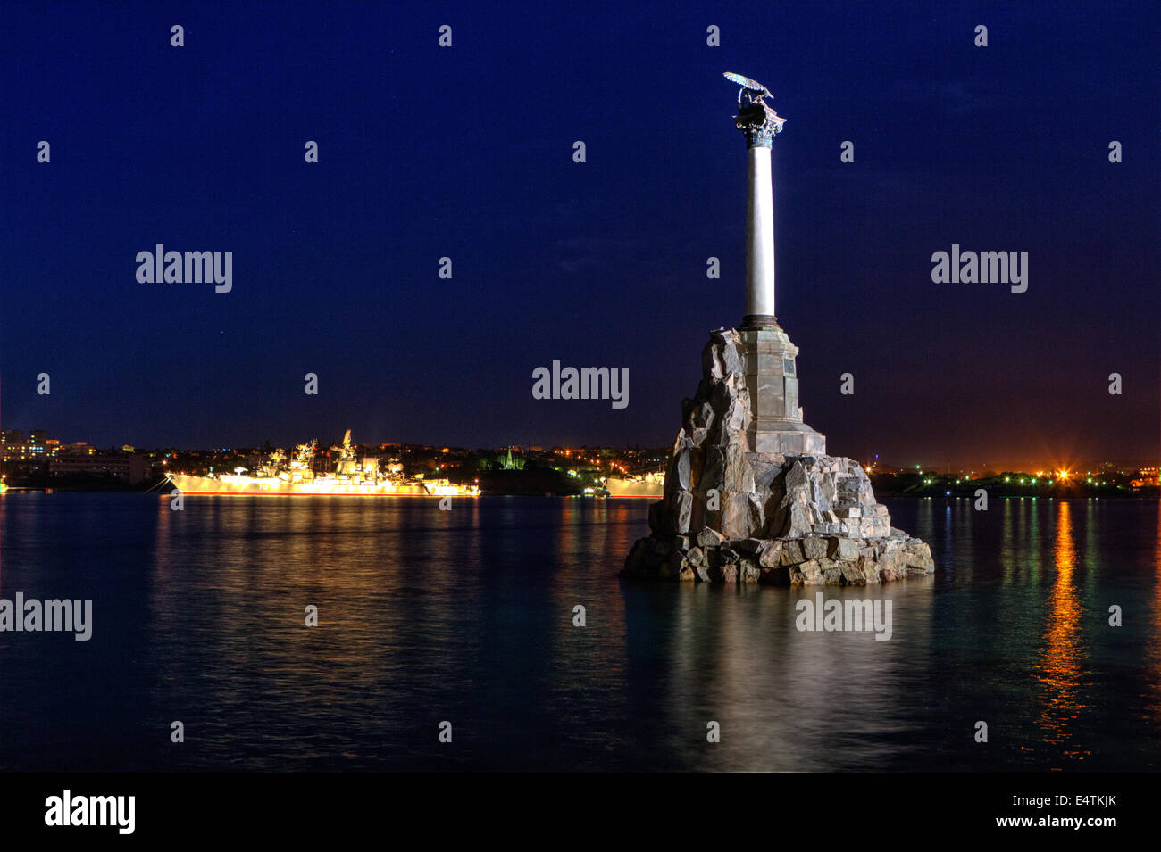 Monument to sunken ships, the symbol of Sevastopol build in 1905 ...