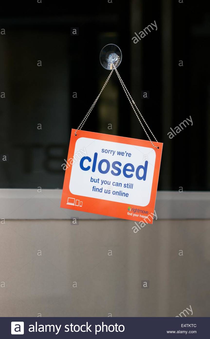 Sorry We're Closed Stock Photos & Sorry We're Closed Stock Images - Alamy